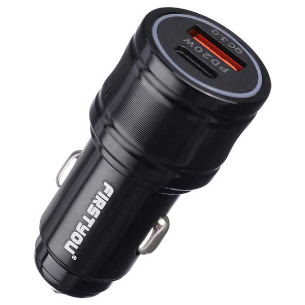 شارژر فندکی فست شارژ Firstyou F026 3A QC3.0 PD 20W | لپ تاپ غدیر